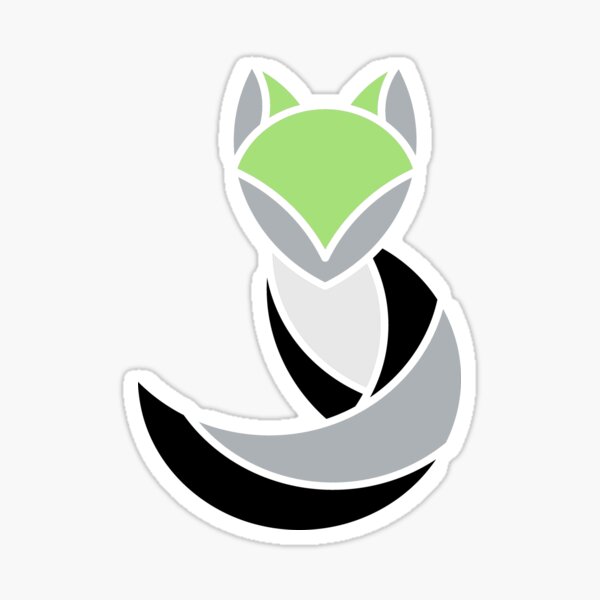 "Subtle Agender Pride Fox" Sticker for Sale by failephant-art | Redbubble