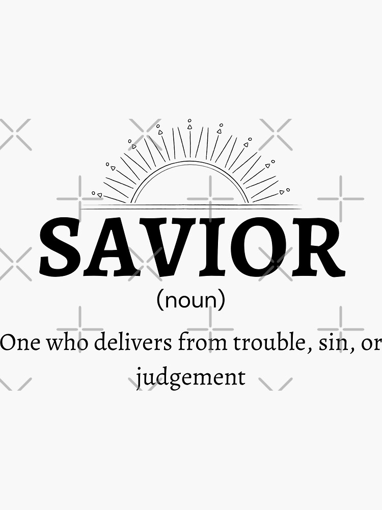 "Savior definition" Sticker by InFaith-Label | Redbubble