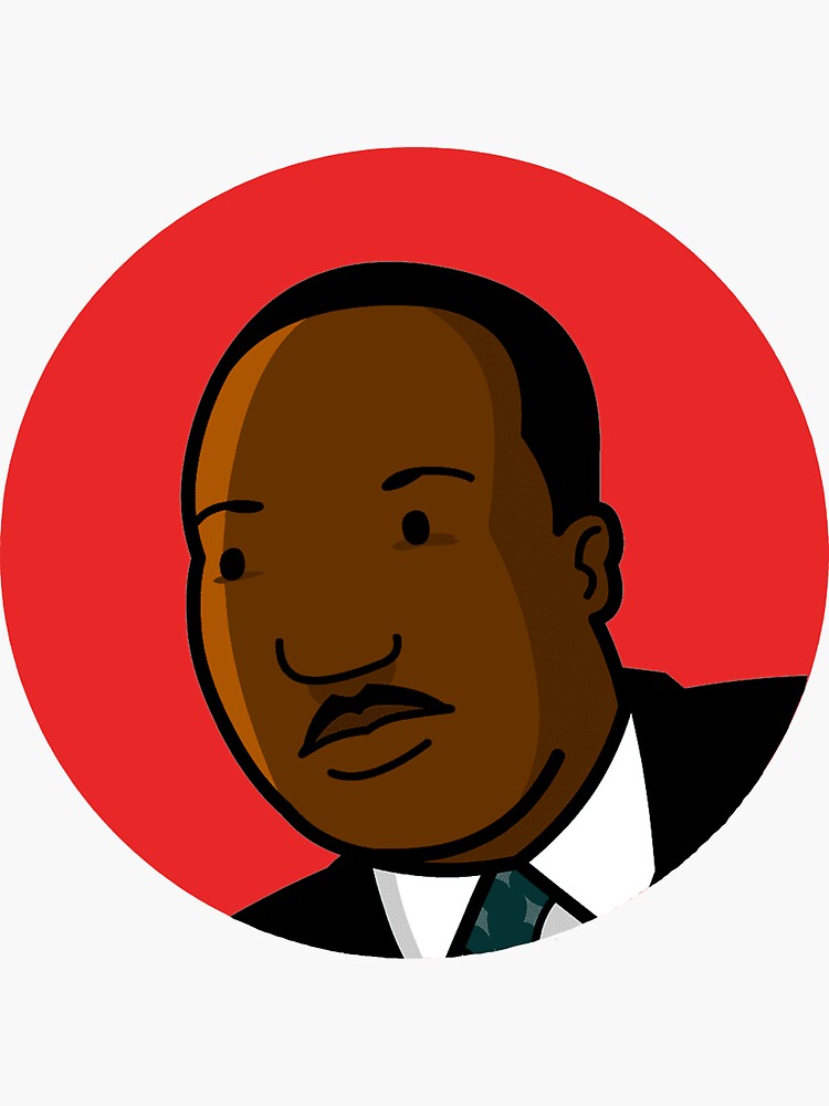 "Martin Luther King Jr" Sticker for Sale by HouseOfFame | Redbubble