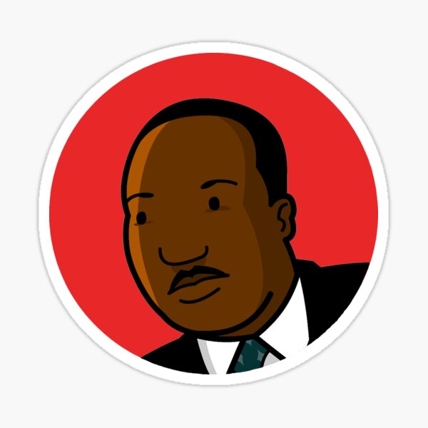 "Martin Luther King Jr" Sticker for Sale by HouseOfFame | Redbubble