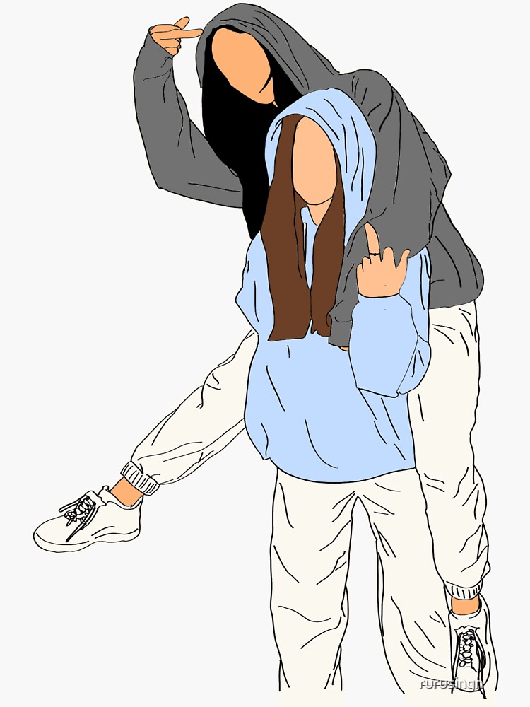 "Two Cute Best Friends" Sticker by rurusingh | Redbubble