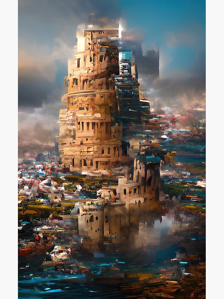 "Tower of Babel - Classical Painting" Poster for Sale by V0L0S | Redbubble