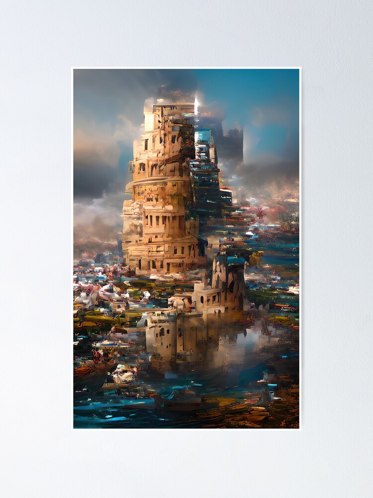 "Tower of Babel - Classical Painting" Poster for Sale by V0L0S | Redbubble