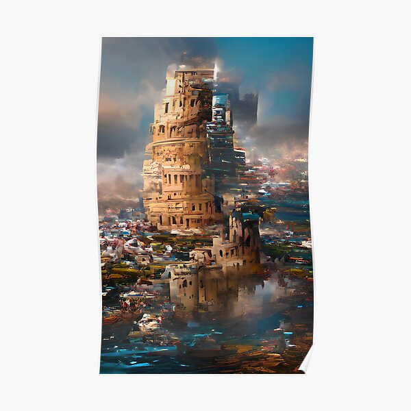 "Tower of Babel - Classical Painting" Poster for Sale by V0L0S | Redbubble