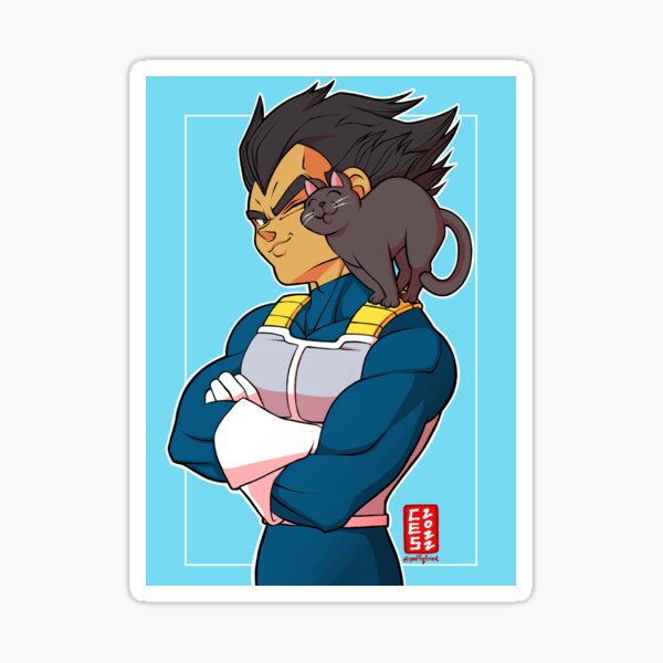 "Vegeta and Scratch from Dragonball Z" Sticker for Sale by PuffyFried ...
