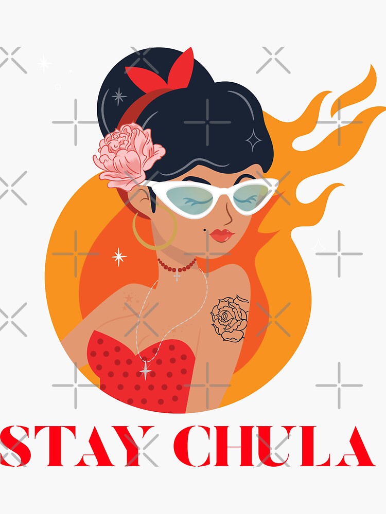 "Stay Chula Red Fierce" Sticker for Sale by Designs141865 | Redbubble