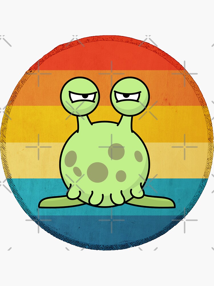 "Grumpy alien - Extraterrestrial activity" Sticker by AlleminDesign ...