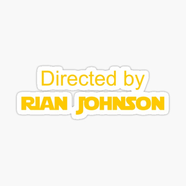 "Directed by Rian Johnson" Sticker by cam-doodles | Redbubble