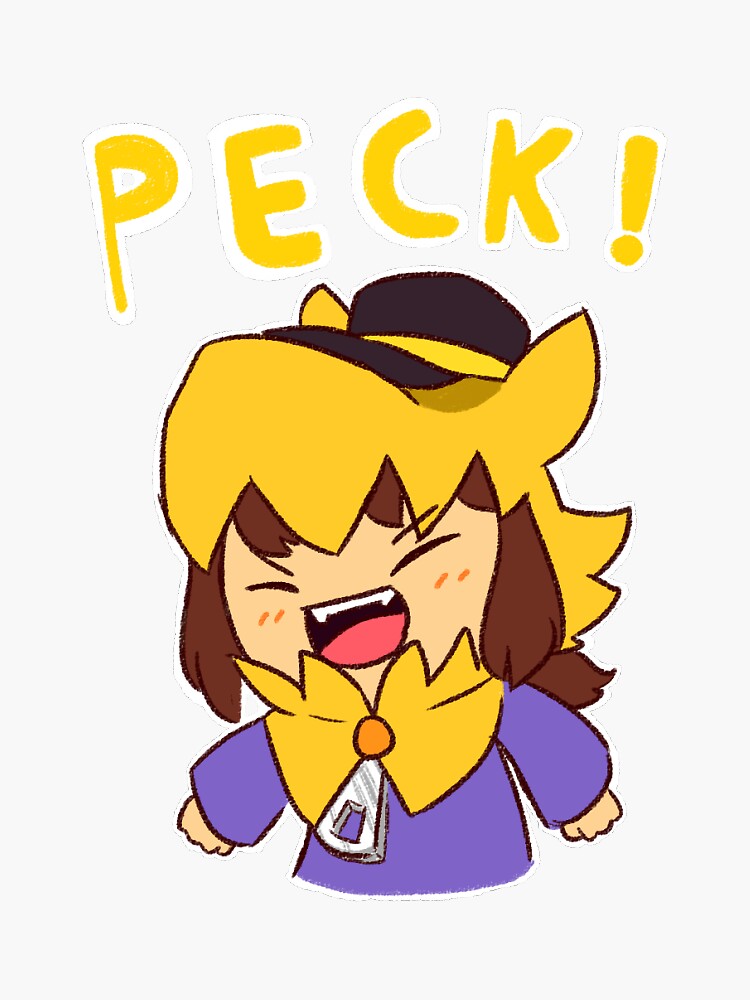 "Hat Kid Peck A Hat in Time" Sticker for Sale by Tundra9 | Redbubble