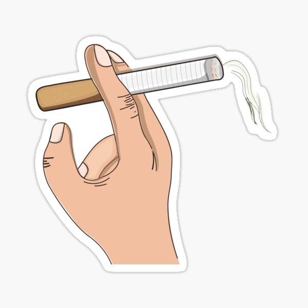 "cigarette sticker" Sticker by ShakaDesigns | Redbubble