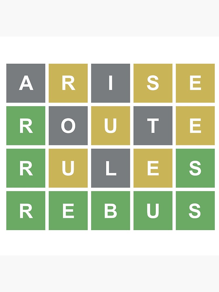 "Wordle Puzzle Game" Art Print by HouseOfFame | Redbubble