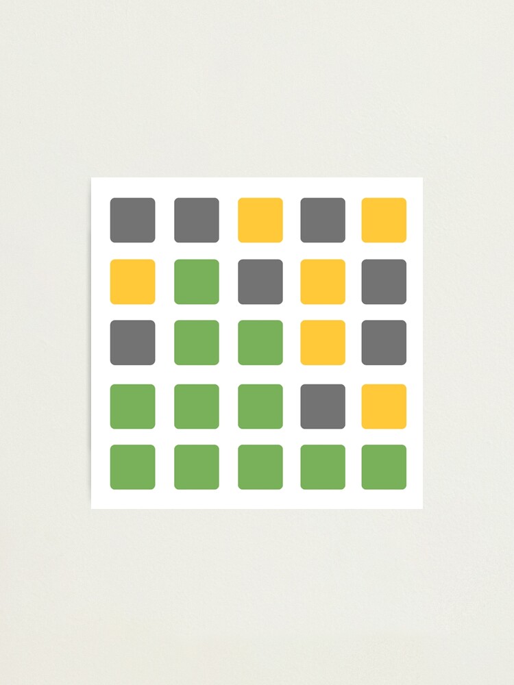 "Wordle Puzzle Game" Photographic Print by HouseOfFame | Redbubble