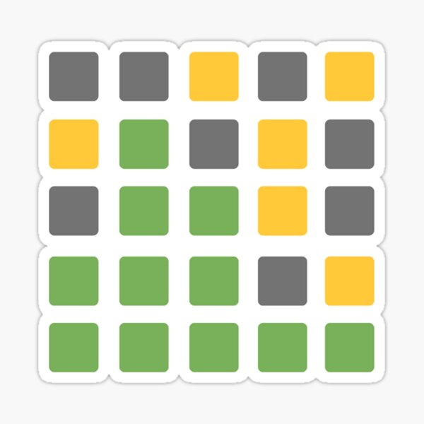 "Wordle Puzzle Game" Sticker for Sale by HouseOfFame | Redbubble