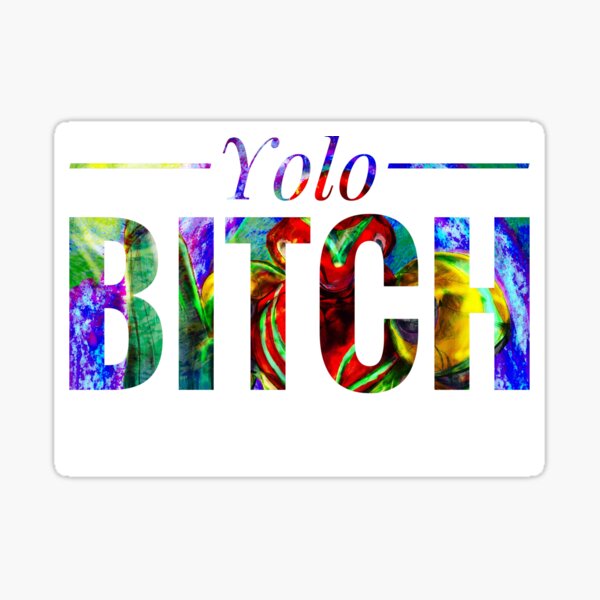 "Yolo" Sticker for Sale by SoulStar4Design | Redbubble