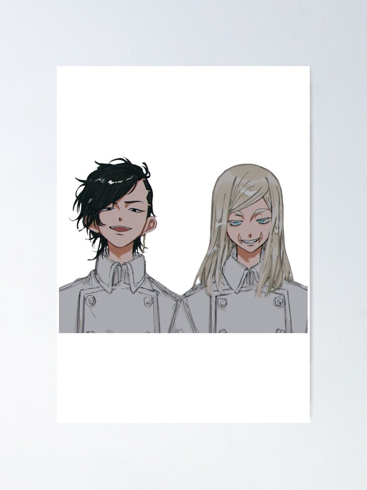 Hajime Kokonoi And Sanzu Haruchiyo Manjiro Gang Anime Sticker Poster By Goodlookings
