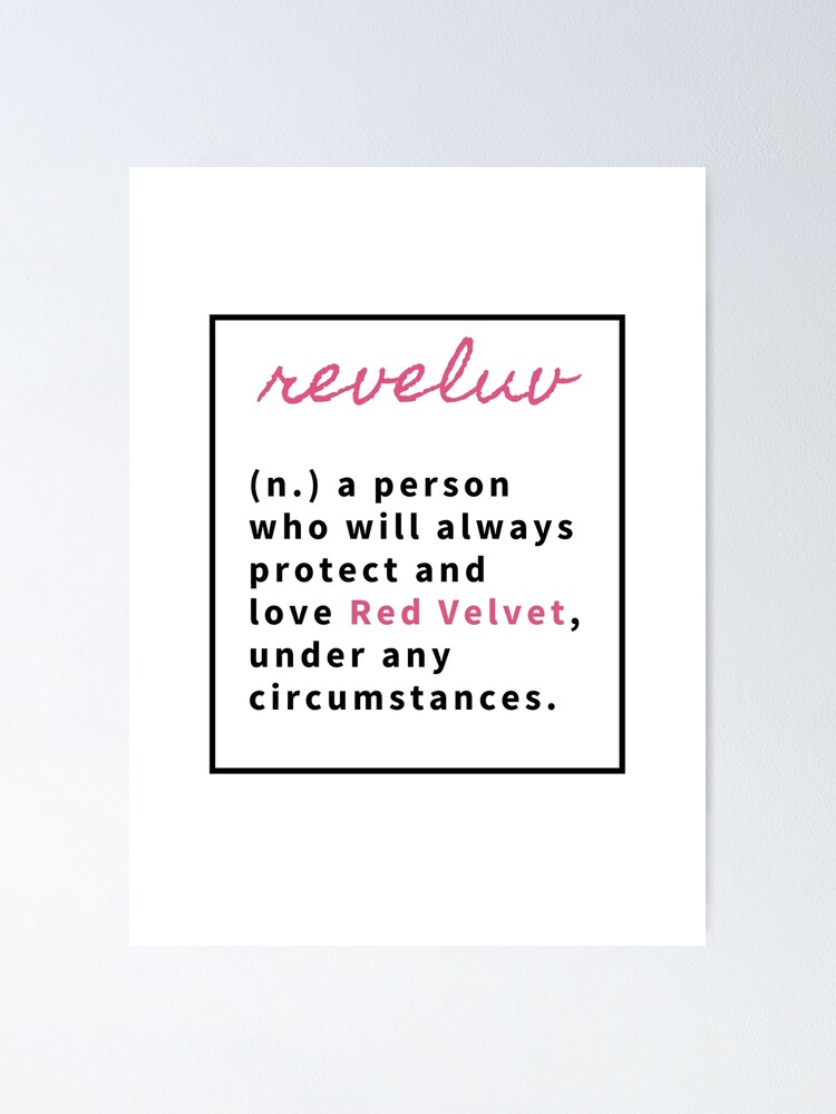 "Red Velvet (Reveluv) | Kpop typographic design | " Poster by ...