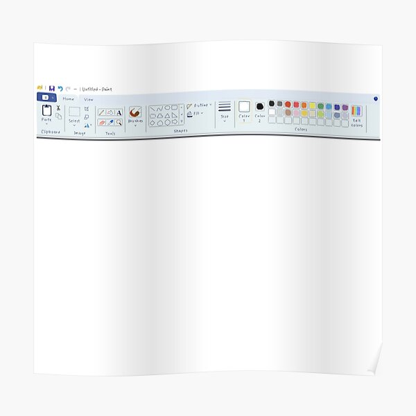 "Ms paint (white background)" Poster by TK-CHAN | Redbubble