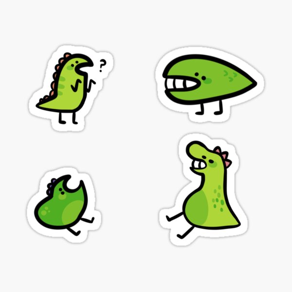 "funky dinosaurs" Sticker by SalmonDraws28 | Redbubble