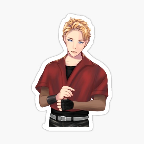 "Anime Boy in Red" Sticker for Sale by Reibby | Redbubble