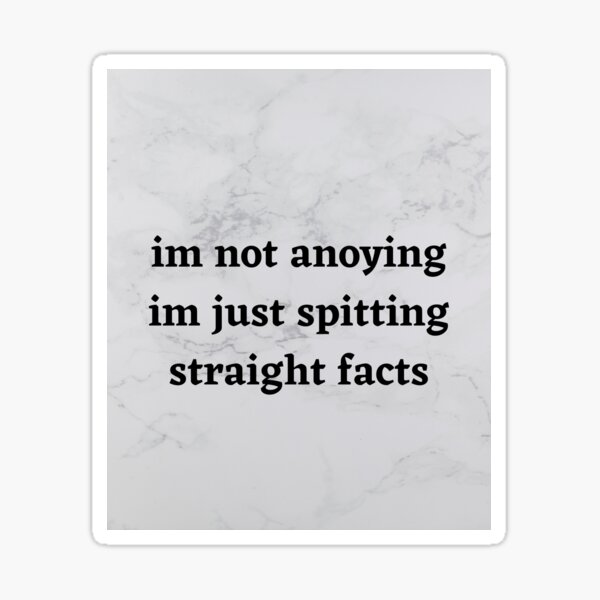 "spitting straight" Sticker for Sale by Joes-epic-shop | Redbubble