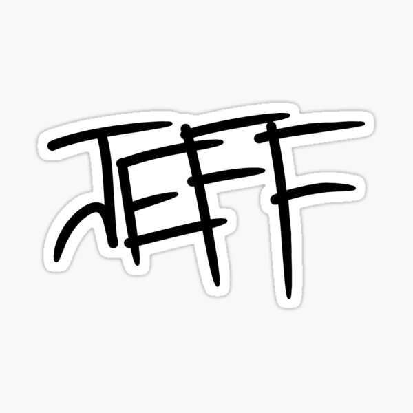 "Jeff" Sticker by T00th | Redbubble
