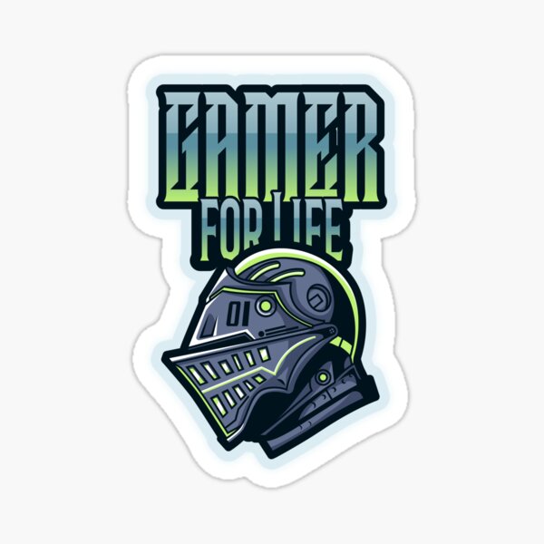 "Gamer for Life with Legendary Knight" Sticker by PRIVARSHU | Redbubble