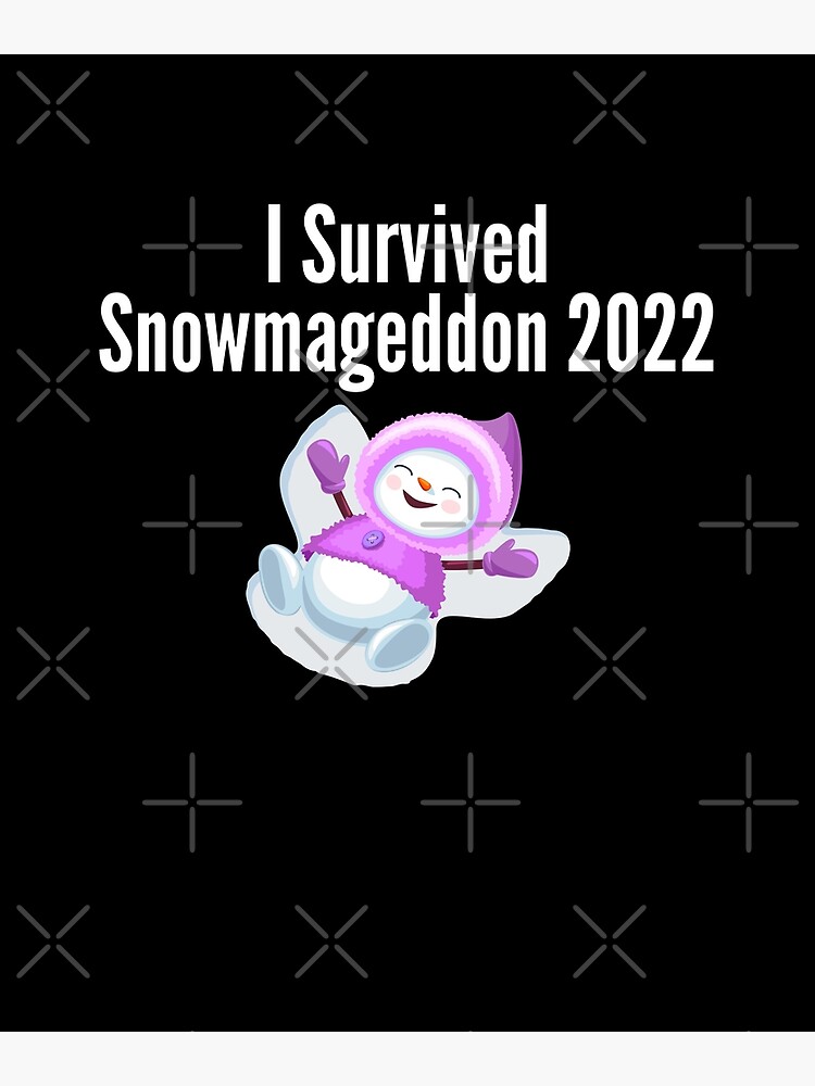 "I Survived Snowmageddon 2022" Poster for Sale by Pstawicki | Redbubble