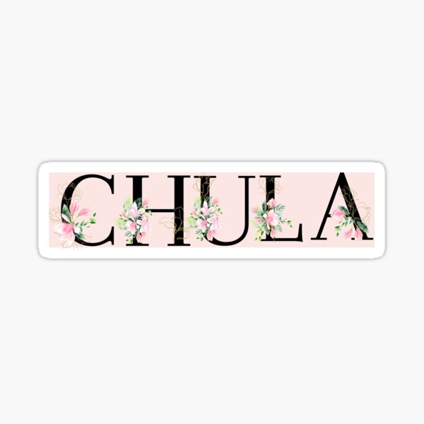 "Chula Floral Text Latina" Sticker by Designs141865 | Redbubble