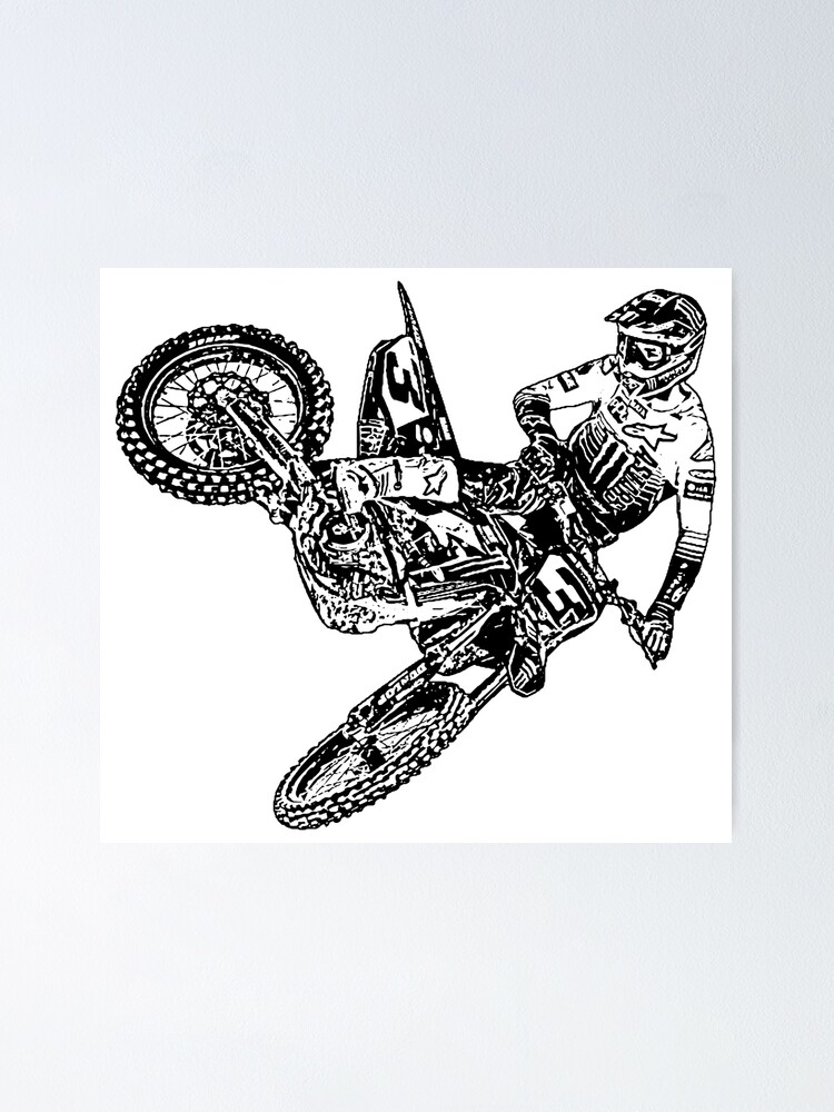"Eli Tomac Motocross Jump" Poster by Arizka-Std | Redbubble