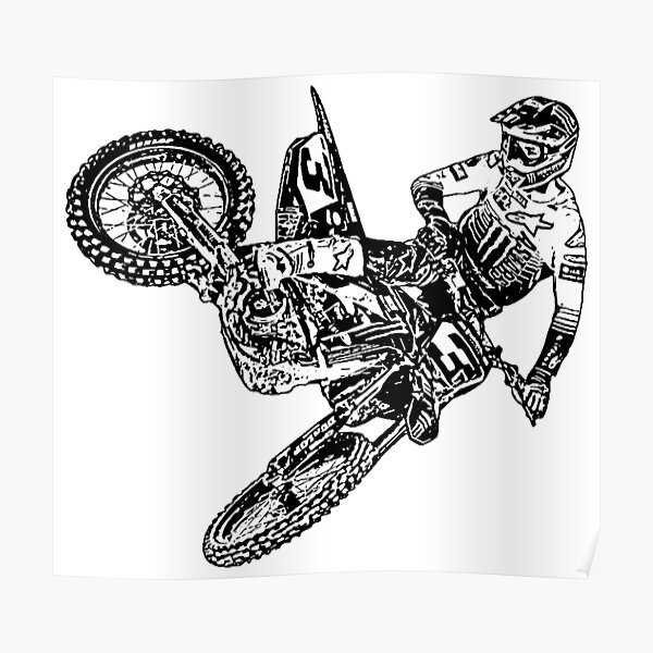 "Eli Tomac Motocross Jump" Poster by Arizka-Std | Redbubble