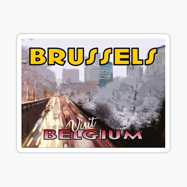 "Brussels, Visit Belgium " Sticker by REALDesign-Shop | Redbubble
