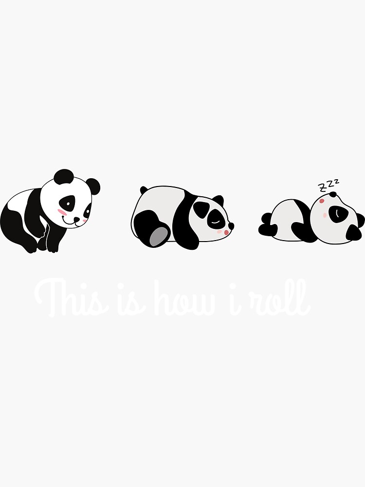 "Crazy Panda Roll" Sticker by HOMAM100 | Redbubble