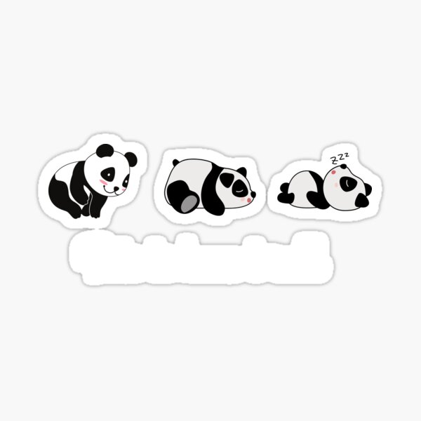 "Crazy Panda Roll" Sticker by HOMAM100 | Redbubble