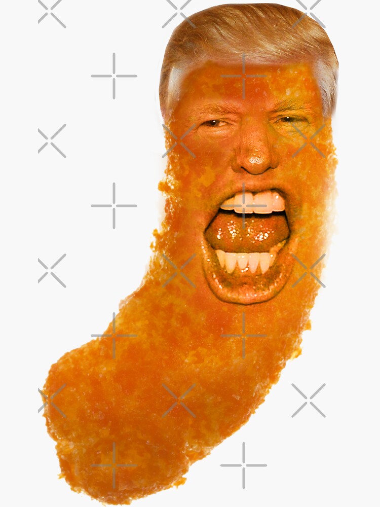 "Cheeto Trump" Sticker for Sale by partyfarty | Redbubble
