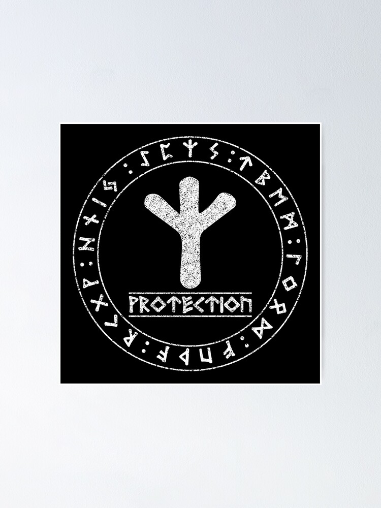 "The old stamp of the pagan rune circle. Rune symbol of protection ...