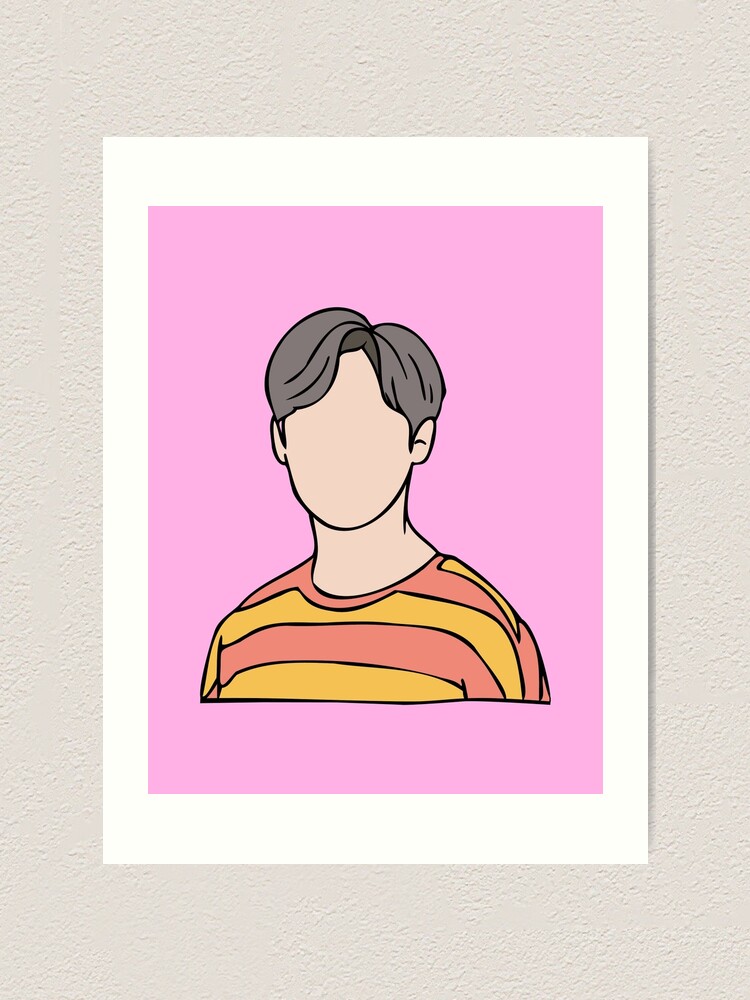 "Army Bangtan No Face Line Art Design, Korean Oppa, BTS Cute Asian Men ...