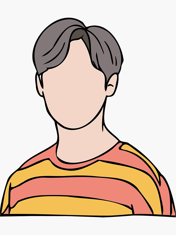 "Army Bangtan No Face Line Art Design, Korean Oppa, BTS Cute Asian Men ...