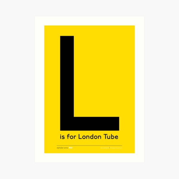 "L is for London Tube _ alphabet series" Art Print for Sale by Nanika ...