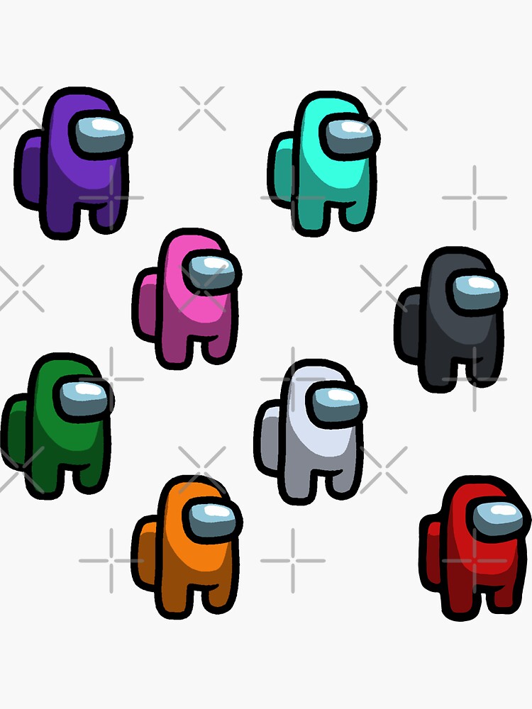 "Among Us Pattern Style " Sticker by Color-Toonix | Redbubble