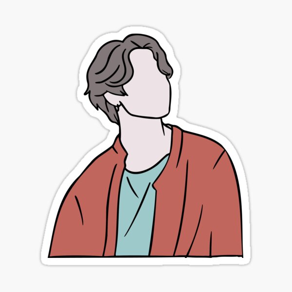 Pegatina «Army Bangtan No Face Line Art Design, Korean Oppa, BTS Cute ...
