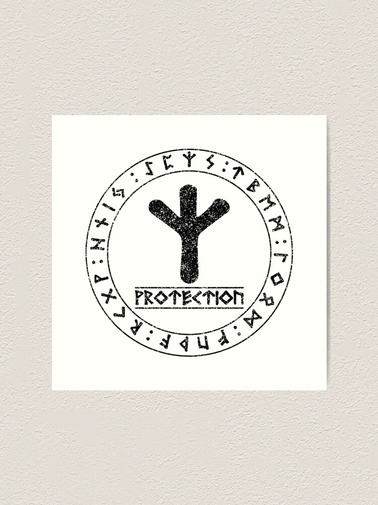 "The old stamp of the pagan rune circle. Rune symbol of protection ...