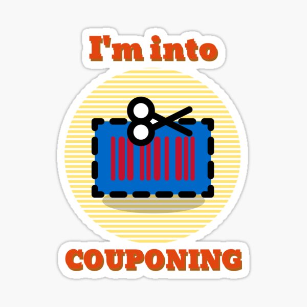 "I'm into Couponing" Sticker for Sale by musclefitzone | Redbubble