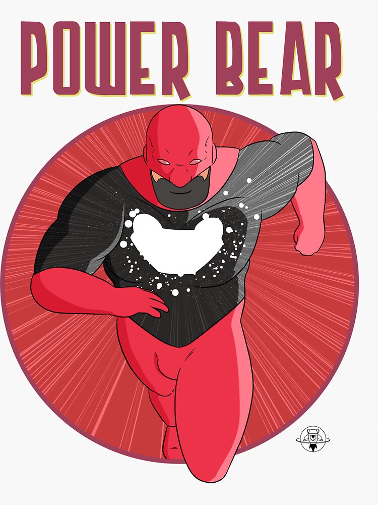 "Power Bear" Sticker for Sale by majter | Redbubble