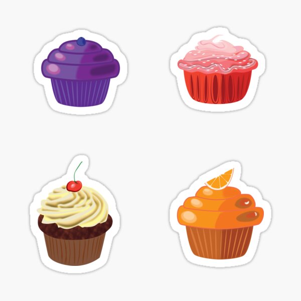 "Cupcake Sticker Pack 2: the new and improved" Sticker by FuriusArt ...