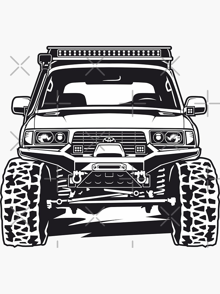 "Land Cruiser 80 Off Road" Sticker by illinoisebro | Redbubble