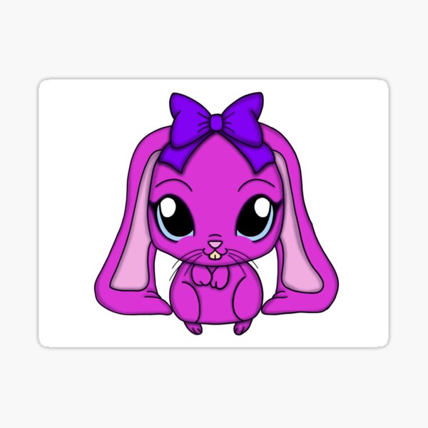 "Pink bunny" Sticker by Mrs-Quick | Redbubble