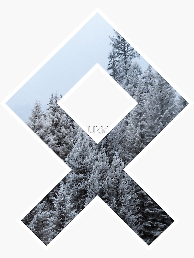 "Forested Odal Rune" Sticker for Sale by Ukid | Redbubble