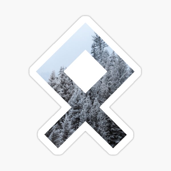 "Forested Odal Rune" Sticker for Sale by Ukid | Redbubble