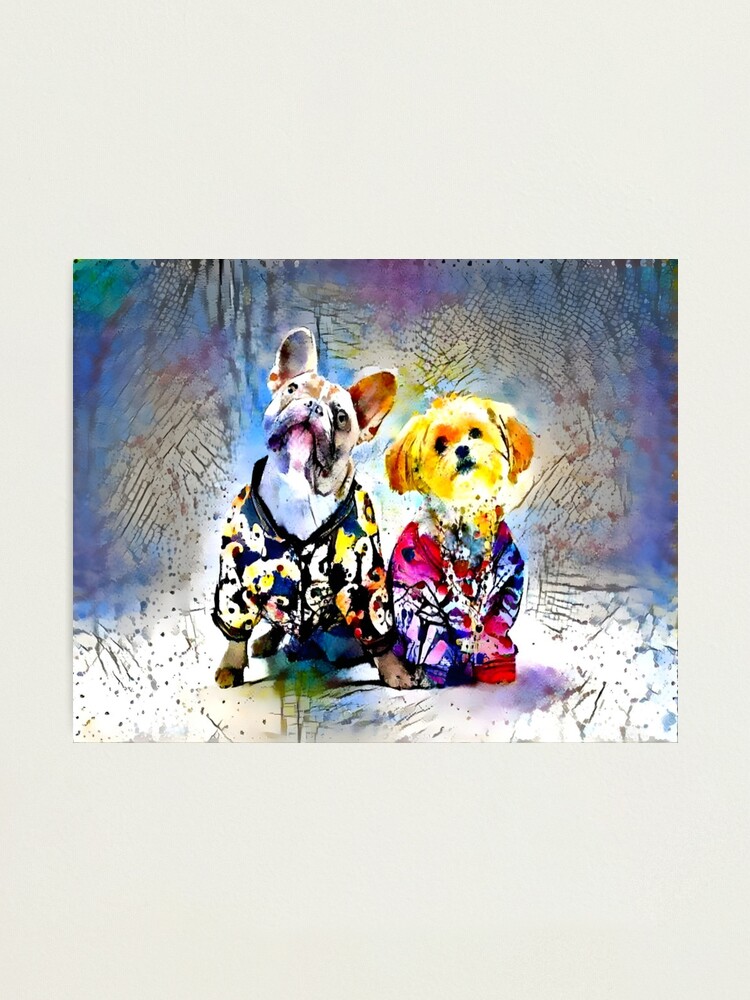 Lámina fotográfica «Una maravillosa pintura que representa a dos perros ...