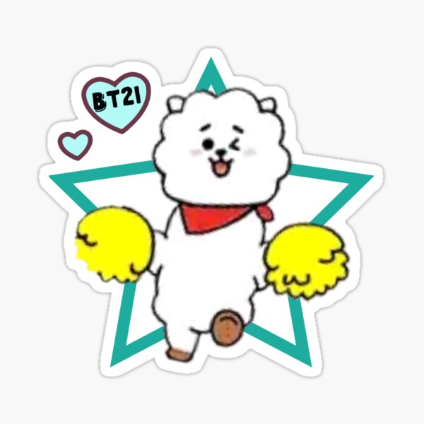 "Bt21 Rj" Sticker by theclassic2 | Redbubble